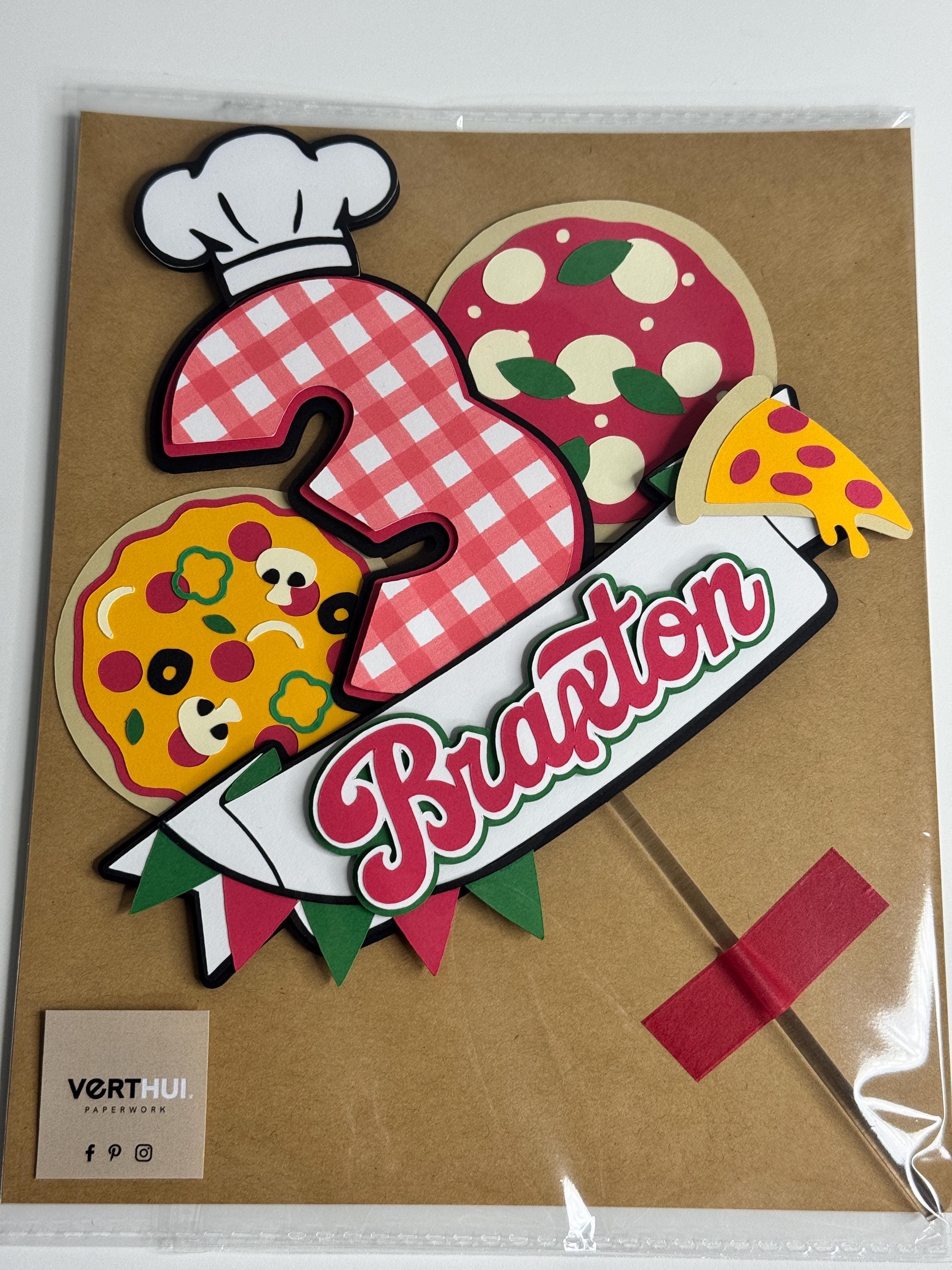 3D Pizza Inspired Custom Cake Topper - Etsy