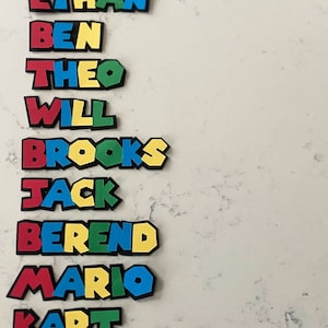 Mario Inspired Custom Name Tags - Etsy