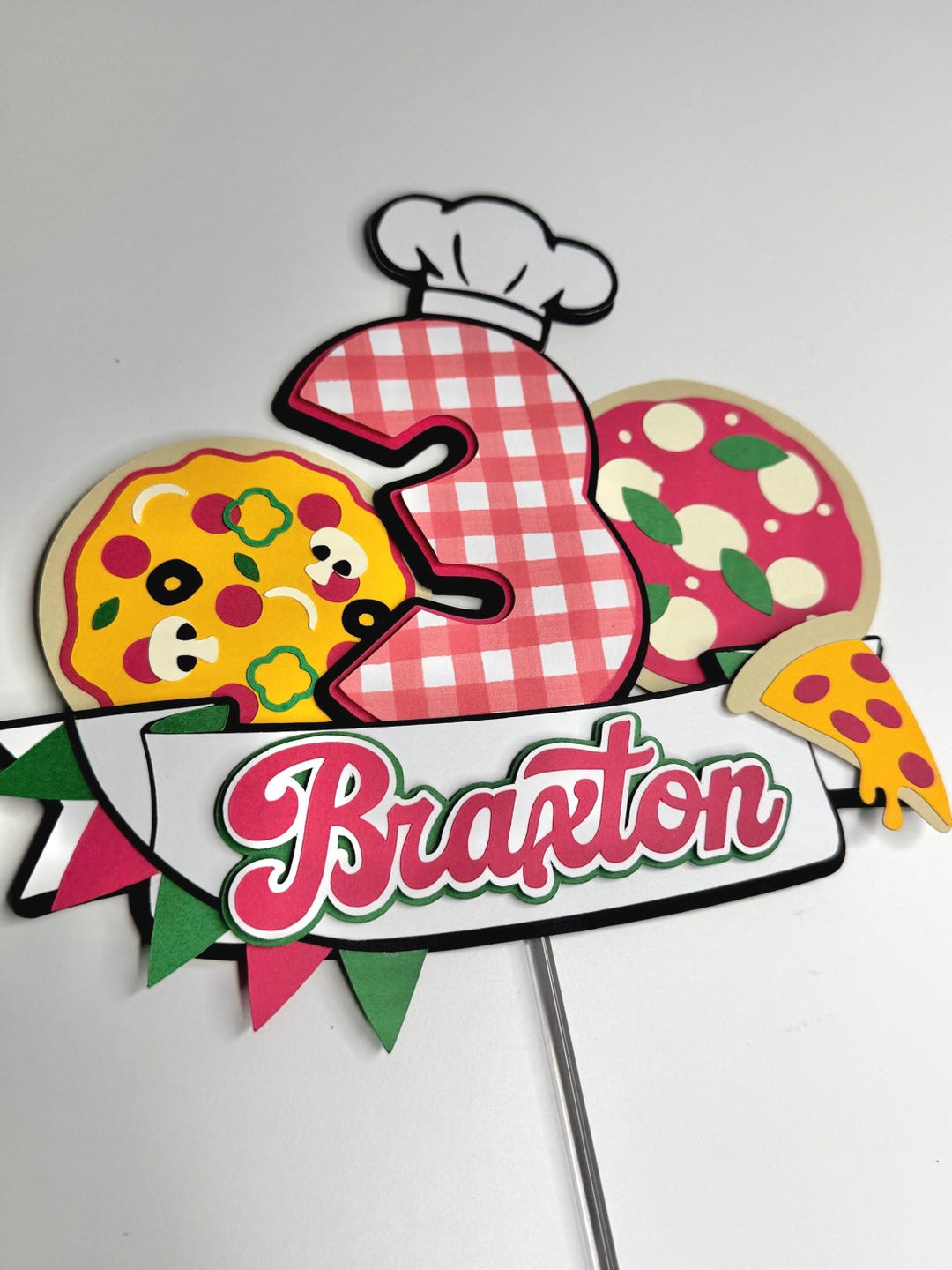 3D Pizza Inspired Custom Cake Topper - Etsy
