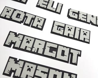Minecraft Inspired Custom Name Tags - Etsy
