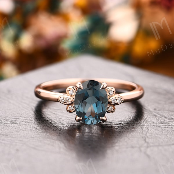 Blue Gemstone Ring - Etsy