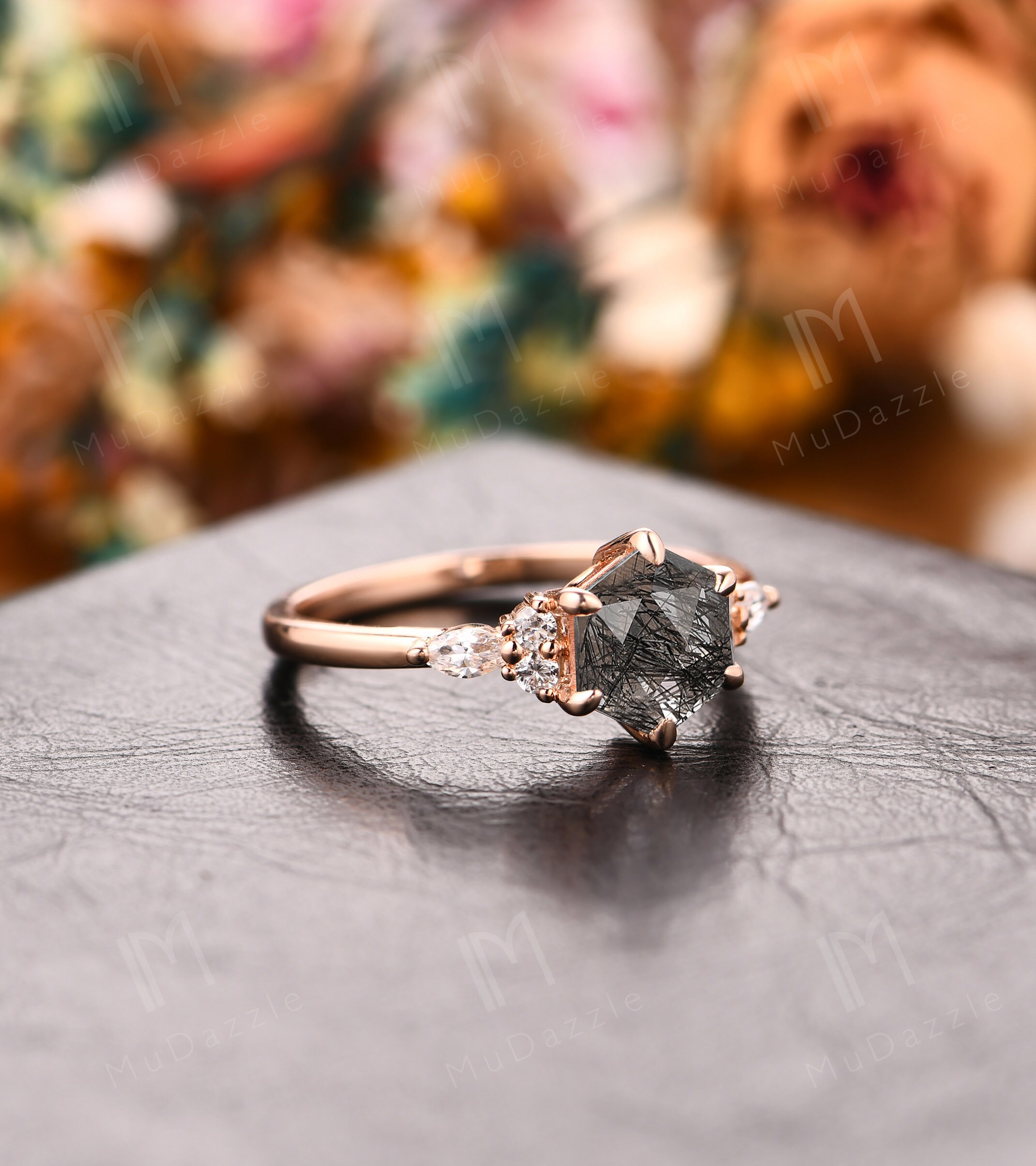 Hexagon Cut Ring// Luxury Gift Designer Gift// Valentine Day - Etsy