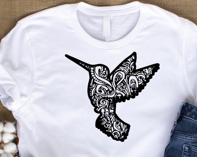 Zentangle Hummingbird SVG Hummingbird Decal Cricut Tshirt Decal Bird ...