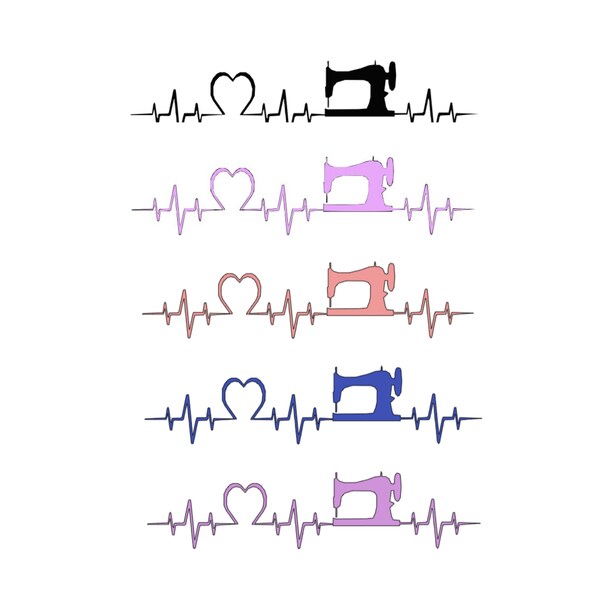 Sewing Machine Heartbeat Svg - Etsy