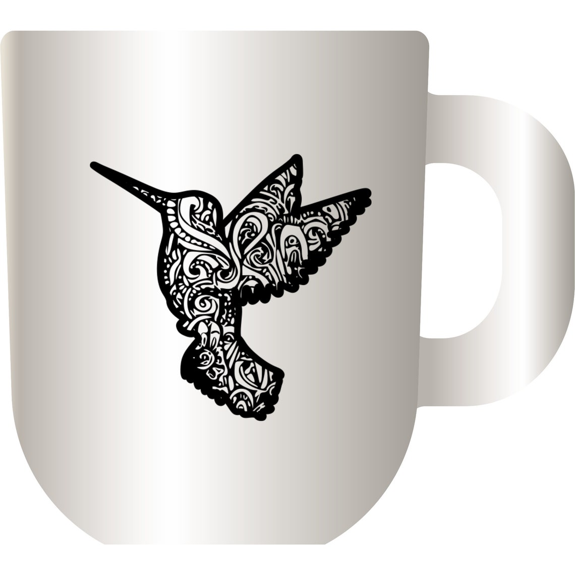 Zentangle Hummingbird SVG Hummingbird Decal Cricut | Etsy