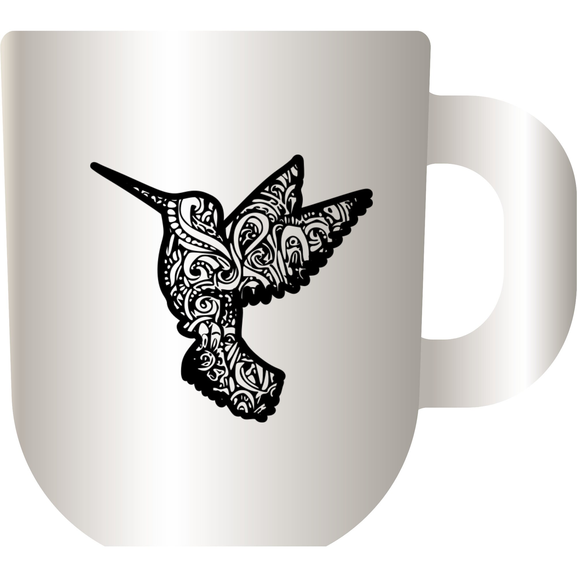 Zentangle Hummingbird SVG Hummingbird Decal Cricut | Etsy