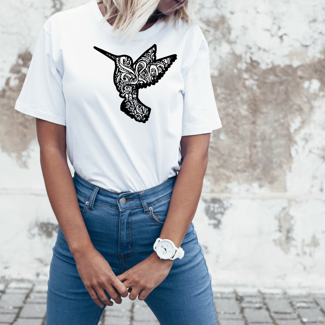 Zentangle Hummingbird SVG Hummingbird Decal Cricut | Etsy