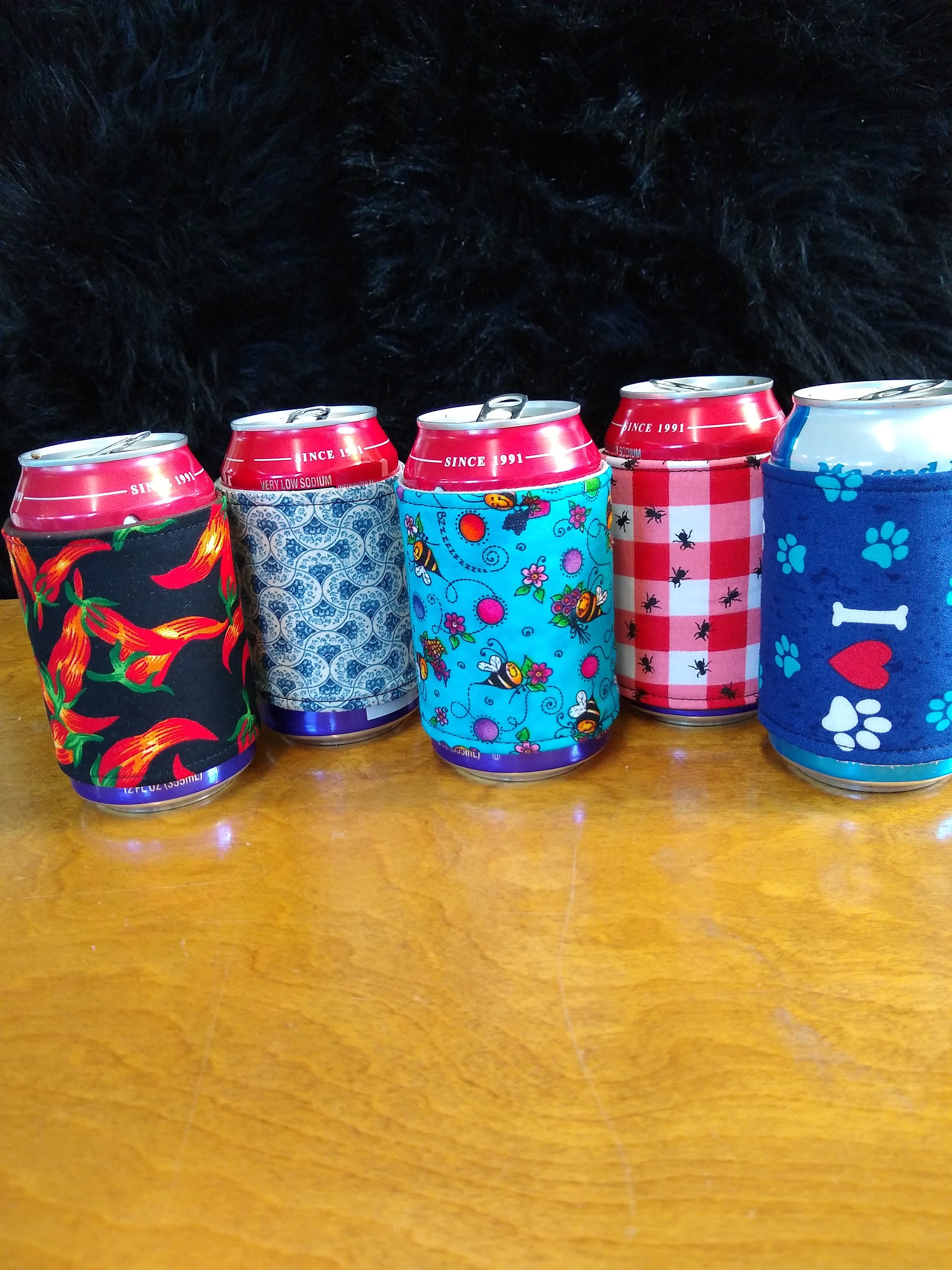 Handcrafted fabric can cozy | Etsy