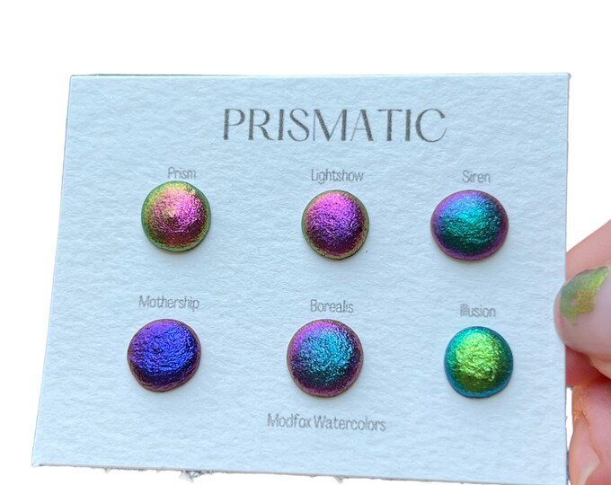 Supershifting Prismatic DOT CARD SAMPLE Handmade Watercolor Paint ...