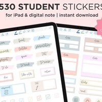Transparent Digital Stickers for Goodnotes Elements iPad Student ...