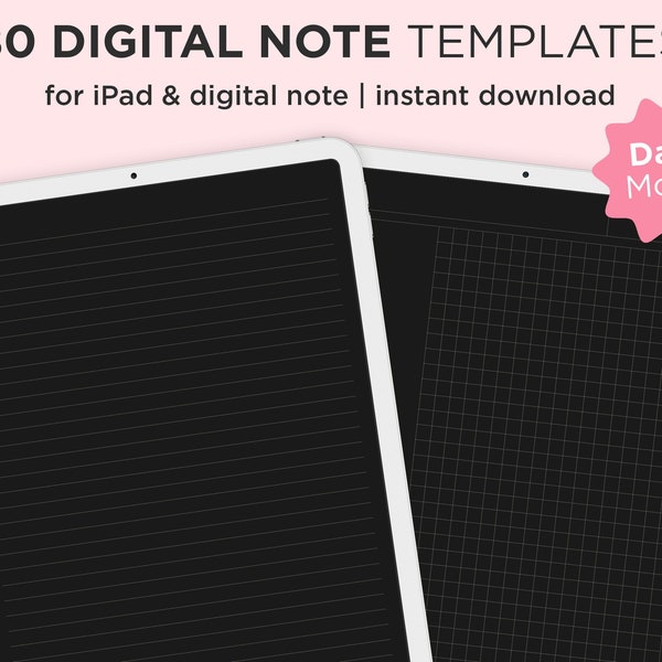 Digital Note Taking Paper, Goodnotes Template, Letter Size Digital Note ...