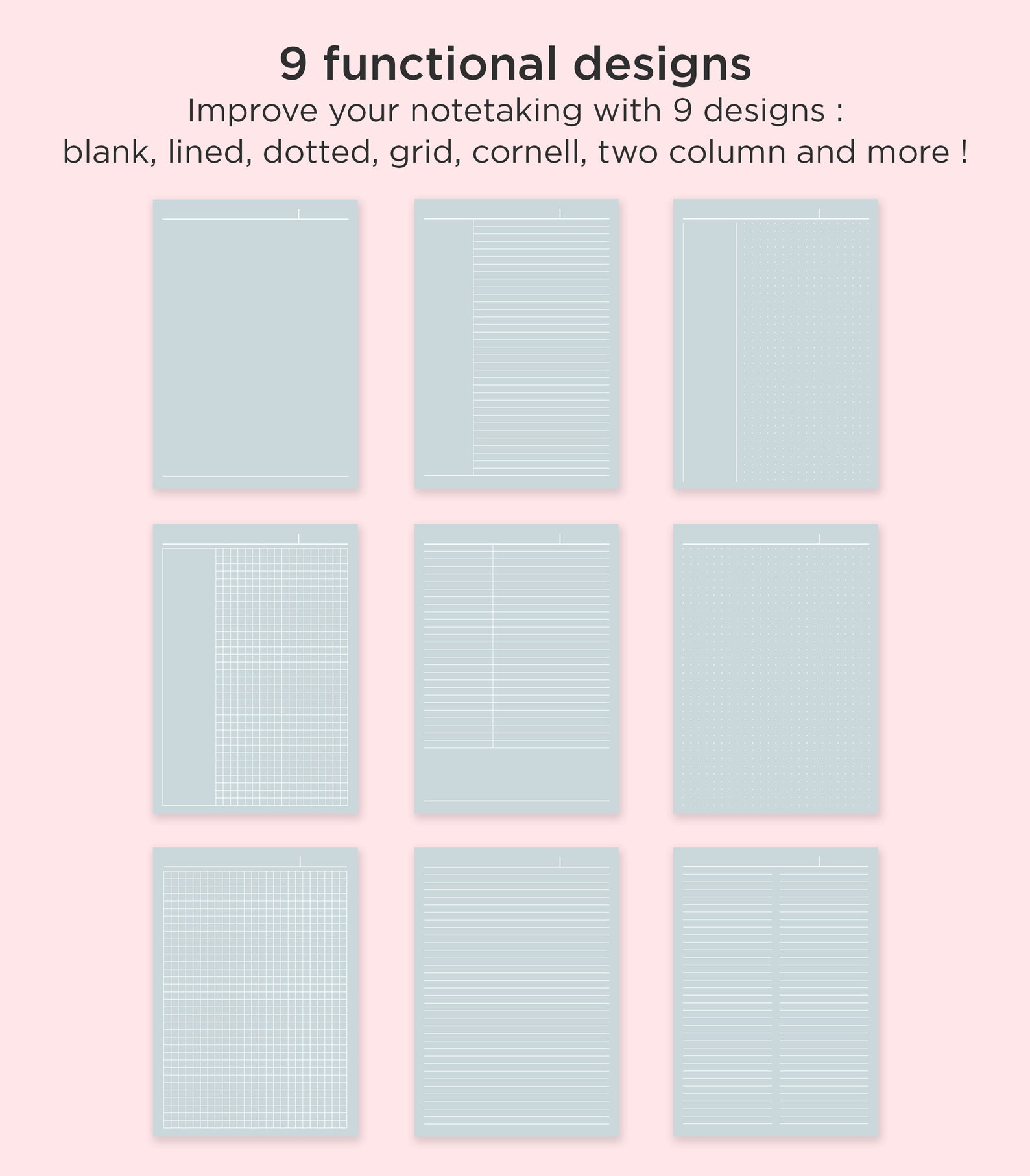 Digital Note Paper Pastel Letter Size Digital Note Pad - Etsy