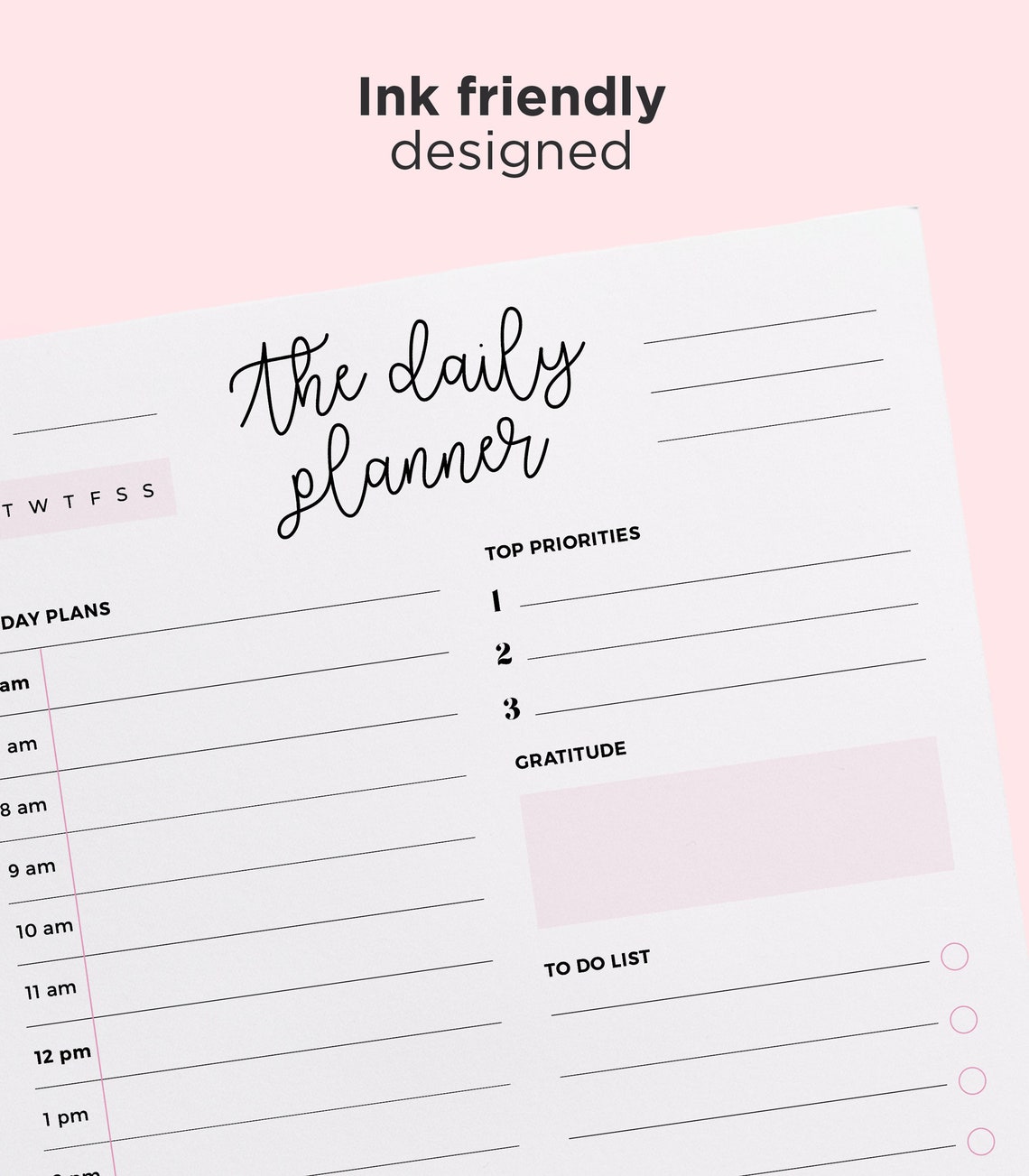 Daily Planner Printable, Printable to Do List, Cute Daily Planner ...