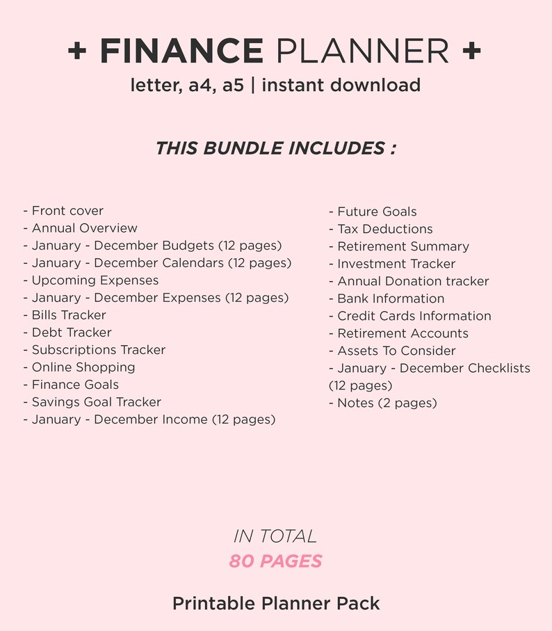 Budget Binder, Budget Planner Printable, Financial Planner, Budget ...