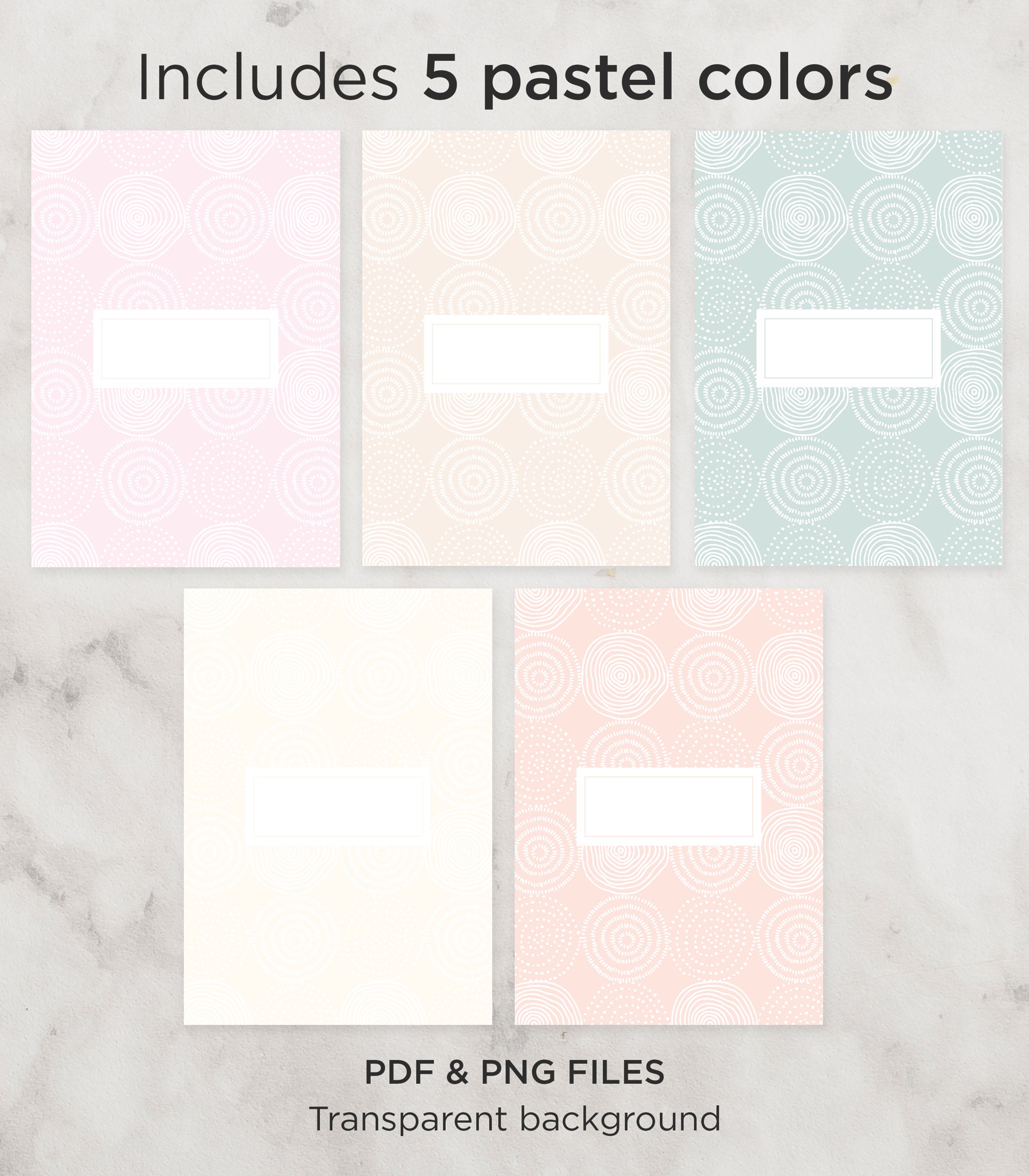 30 Pastel Digital Notebook Covers, Goodnotes Digital Notebook Covers ...