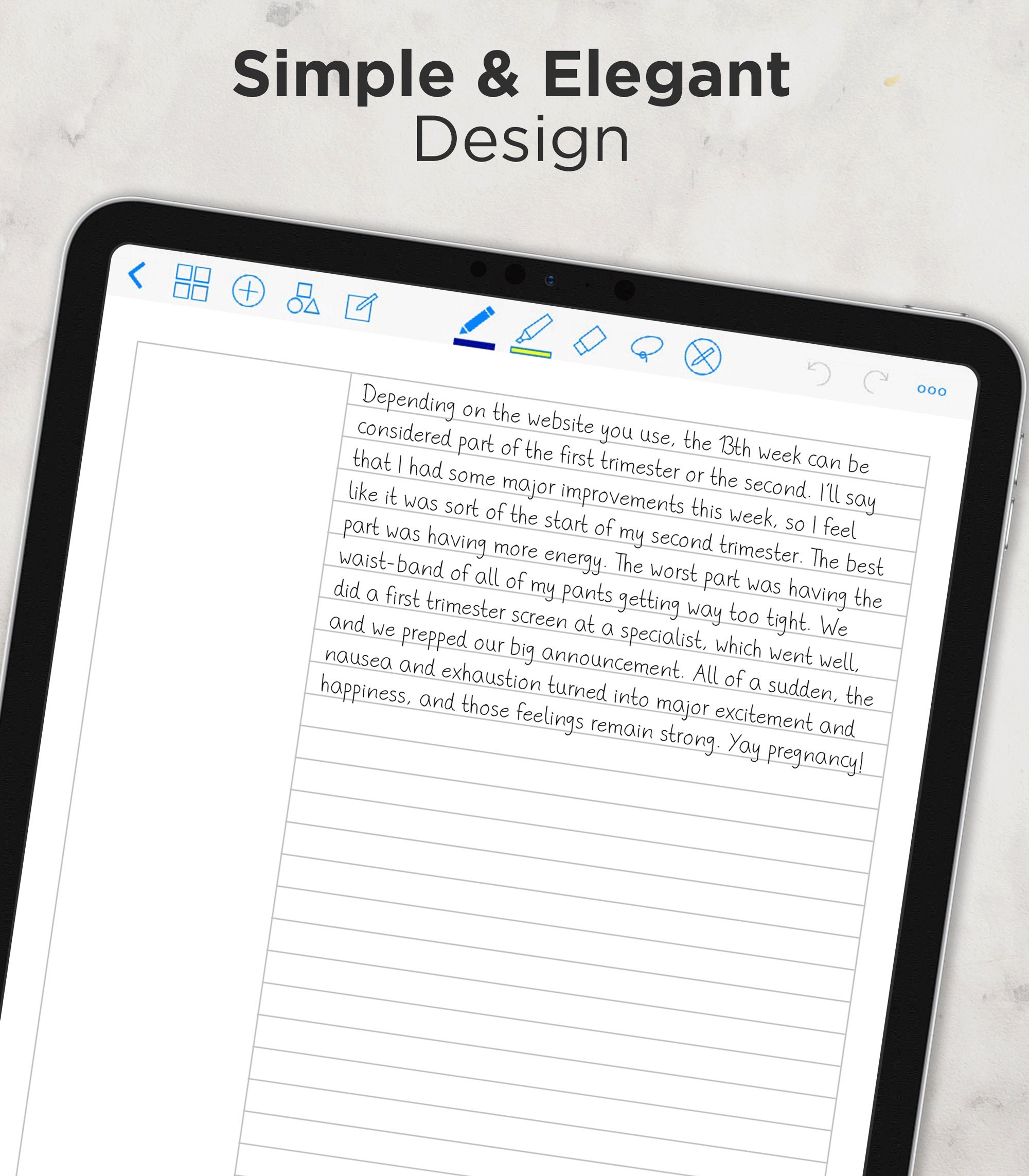 Letter Size Digital Note Pad Lined Note Taking Paper 47 - Etsy