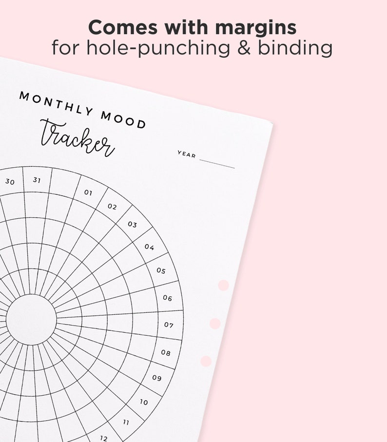 Mood Tracker Mood Planner Inserts Monthly Mood Mood - Etsy UK