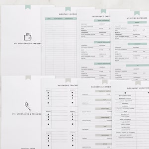 Emergency Binder Fillable, in Case of Emergency Printable, Medical ...