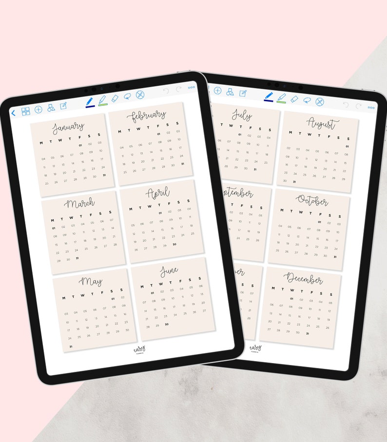 2022 Calendar Sticky Notes, Digital Planner Goodnotes, Goodnotes ...
