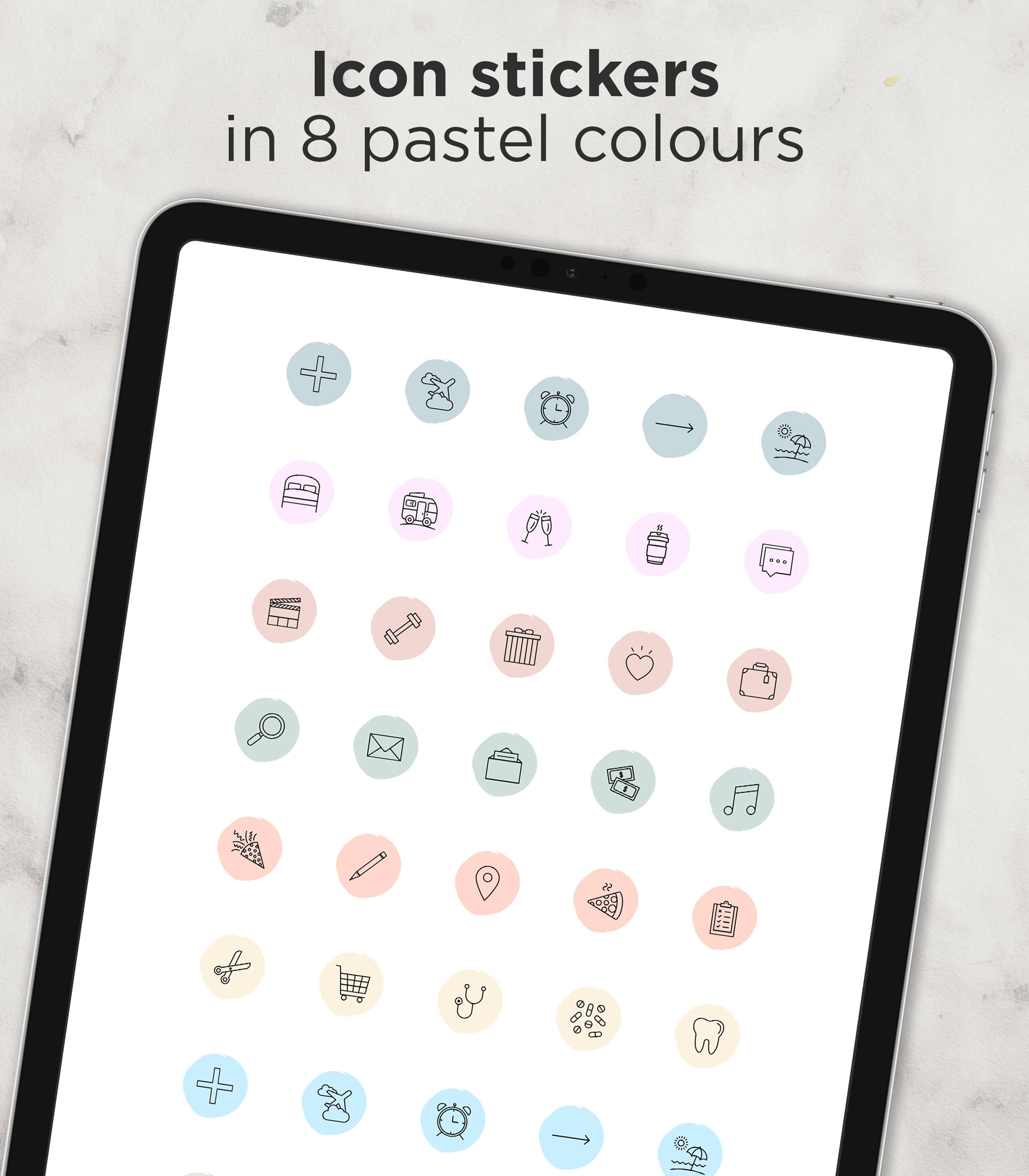 2022 Digital Planner Stickers Pastel Colours for Goodnotes - Etsy Canada