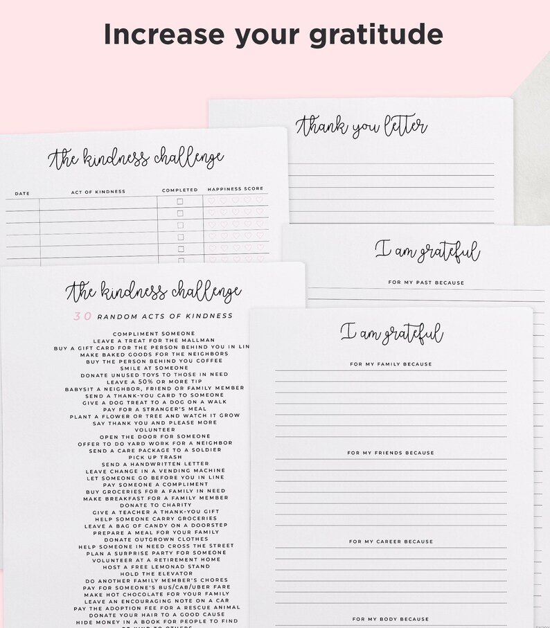 Gratitude Journal Printable, Grateful Journal, Gratitude Planner ...