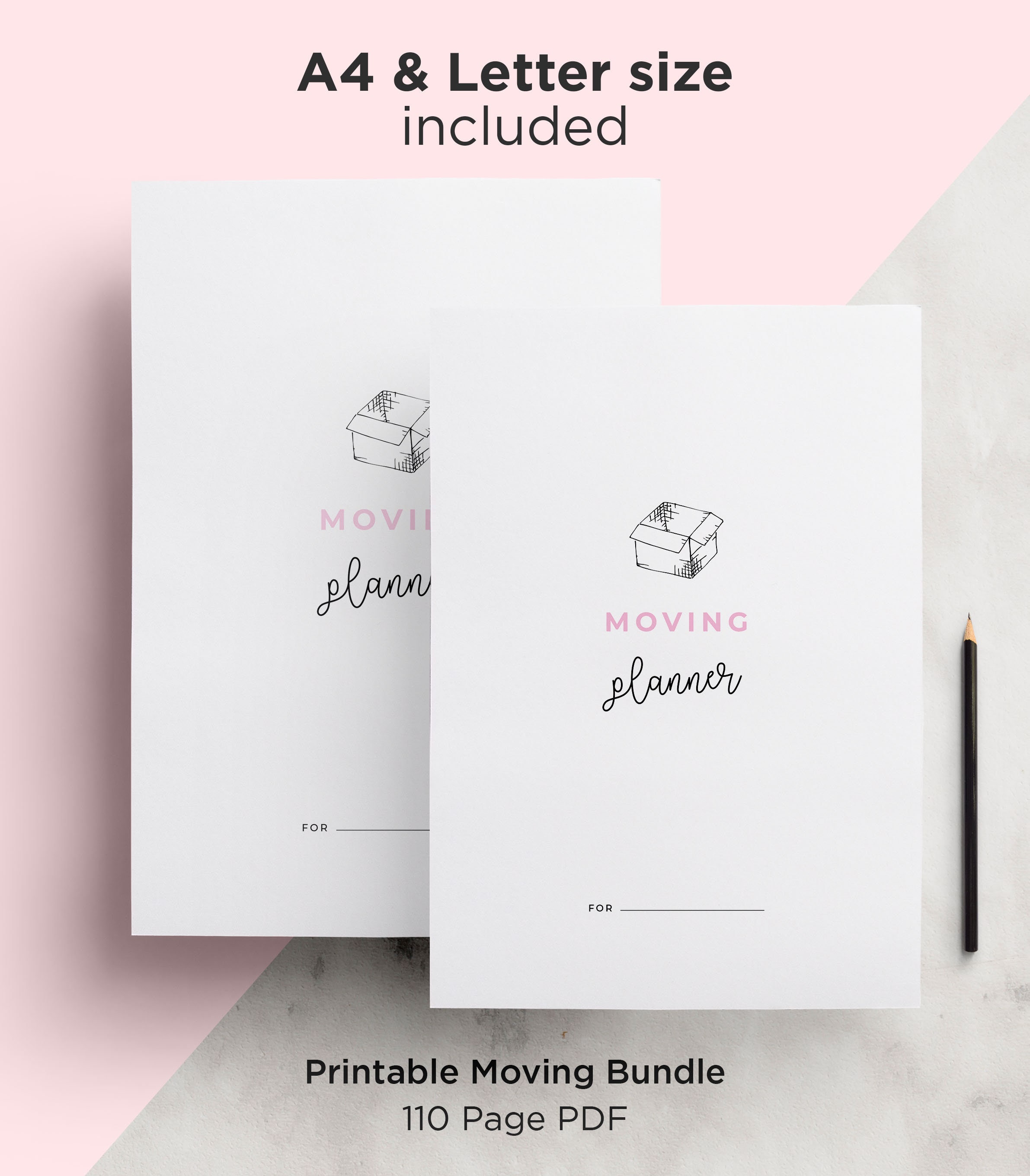 Moving Planner Printable PDF Relocation Planner Letter A4 | Etsy