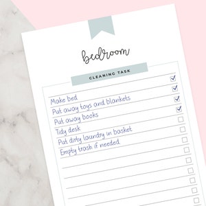 Editable Cleaning Cards, Cleaning Planner, Chore Checklist for Kids ...