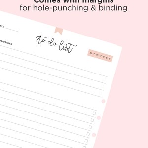 Minimalist to Do List Printable, Half Letter A4 A5 Planner Inserts - Etsy