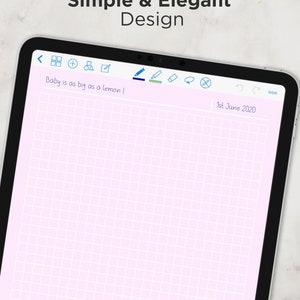 Digital Note Paper Pastel, Letter Size Digital Note Pad, Digital Note ...