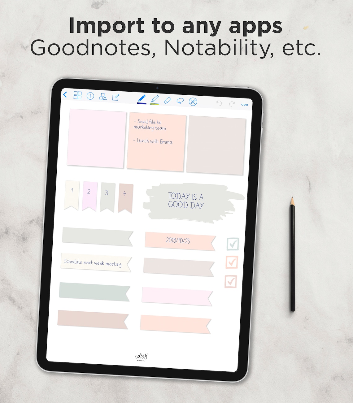 72 Sticky Notes Stickers Digital Stickers Ipad Sticky Note - Etsy