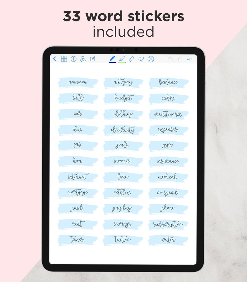 Finance Digital Stickers for Goodnotes Planner, Precropped Goodnotes ...
