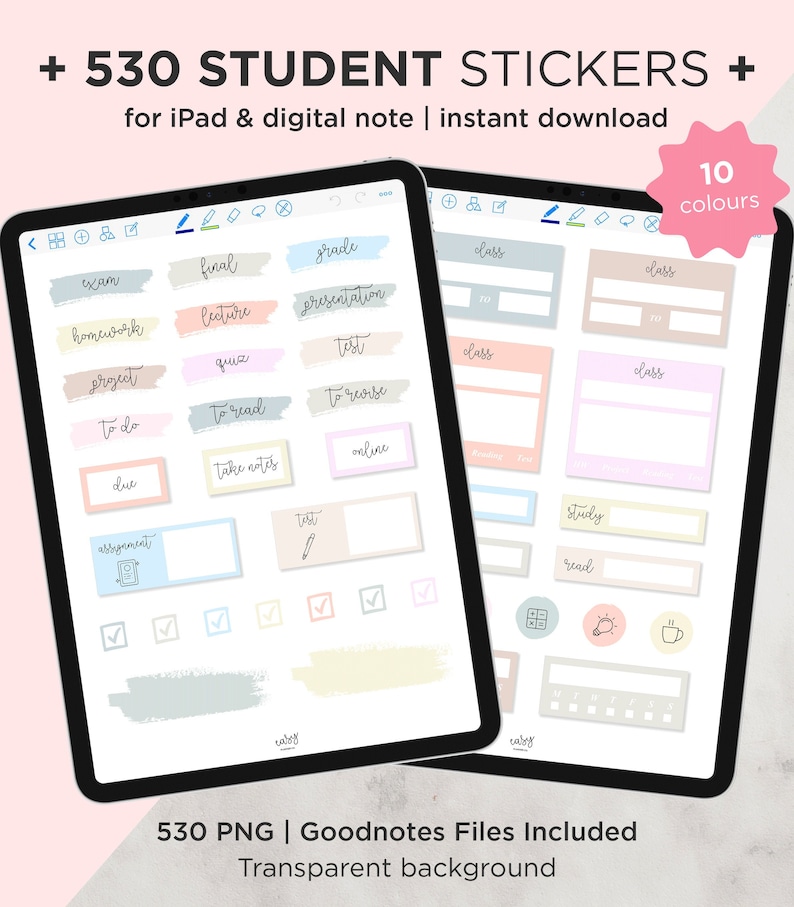 Student Planner Stickers Student Digital Stickers for - Etsy