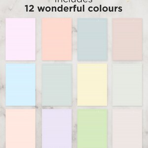 Digital Note Paper Pastel, Letter Size Digital Note Pad, Digital Note ...