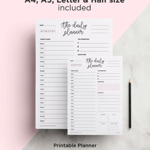 Daily Planner Printable, Printable to Do List, Cute Daily Planner ...