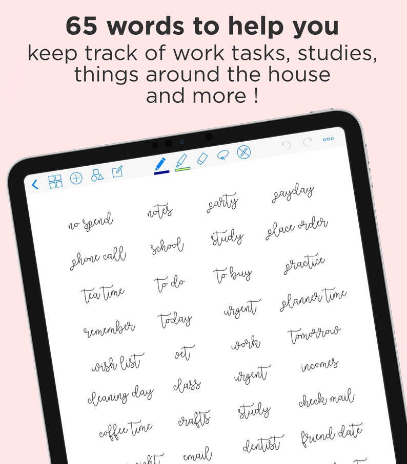 Essential Words Digital Stickers Digital Sticker Book | Etsy