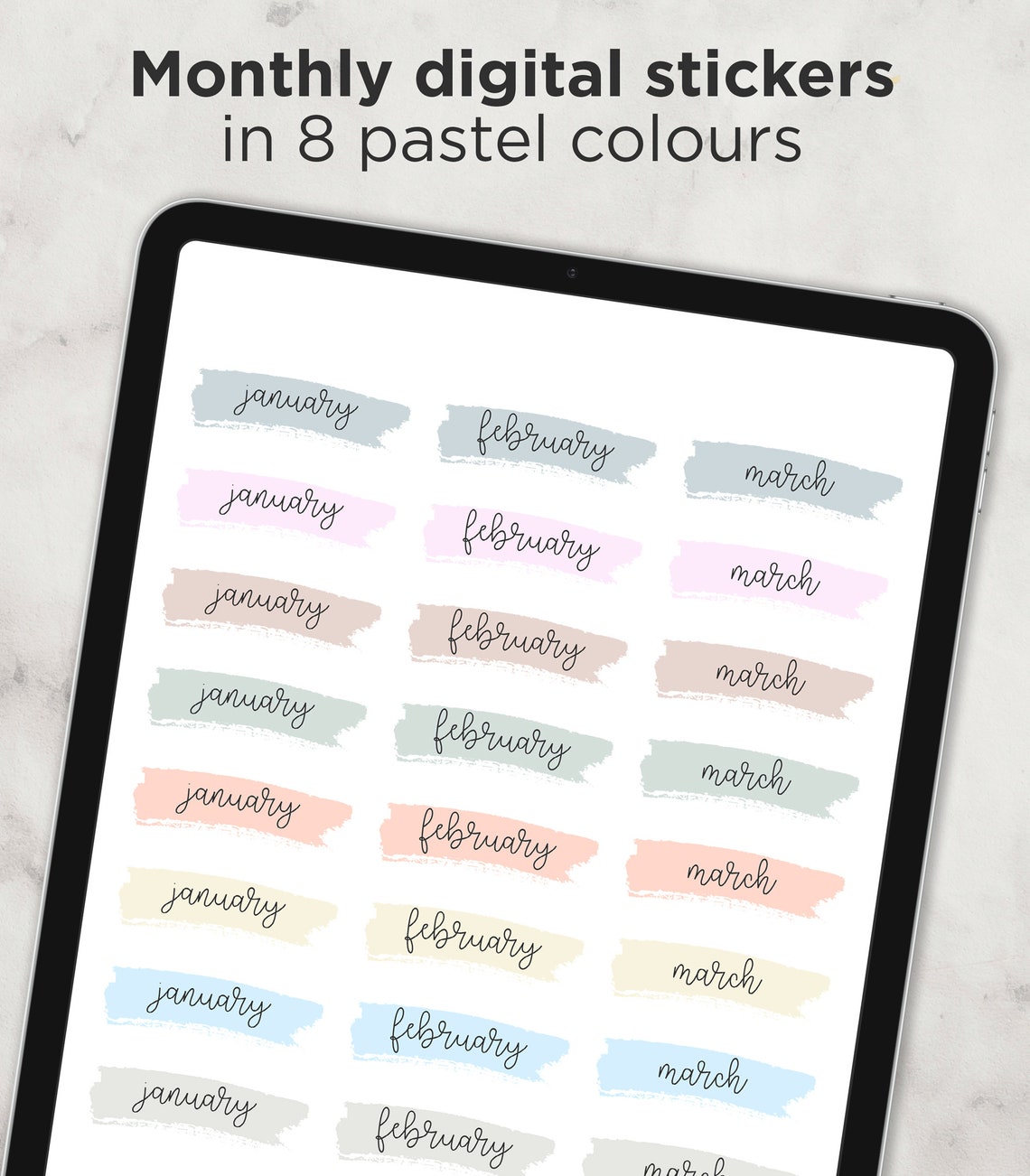 2022 Digital Planner Stickers Pastel Colours for Goodnotes - Etsy Canada