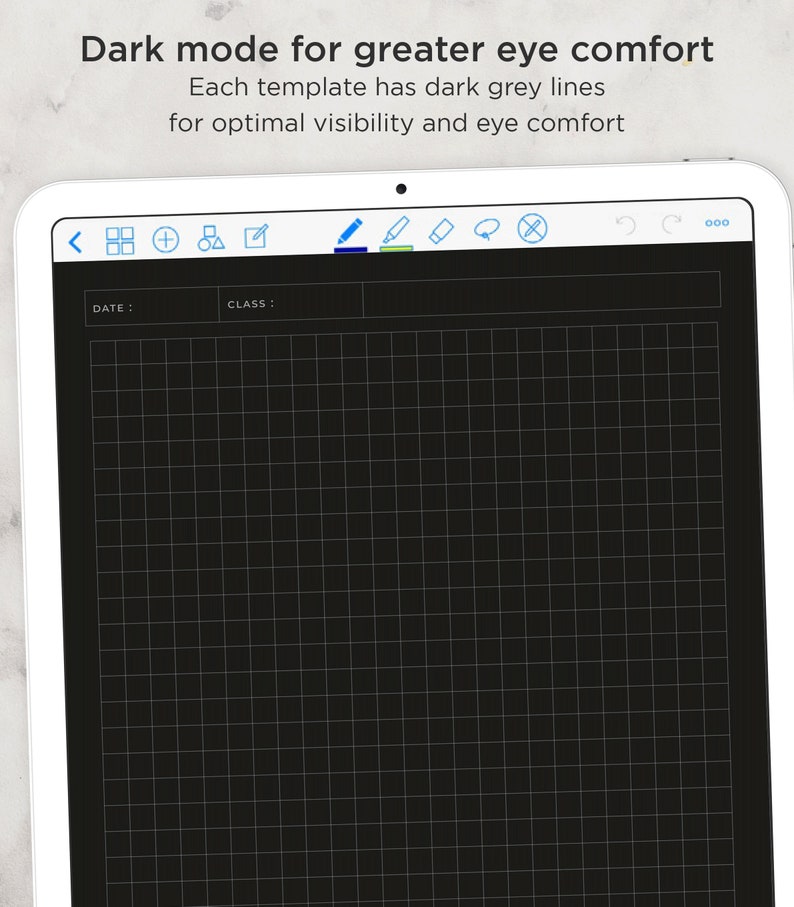 Digital Note Black Paper Black Digital Note Pad Dark Mode - Etsy