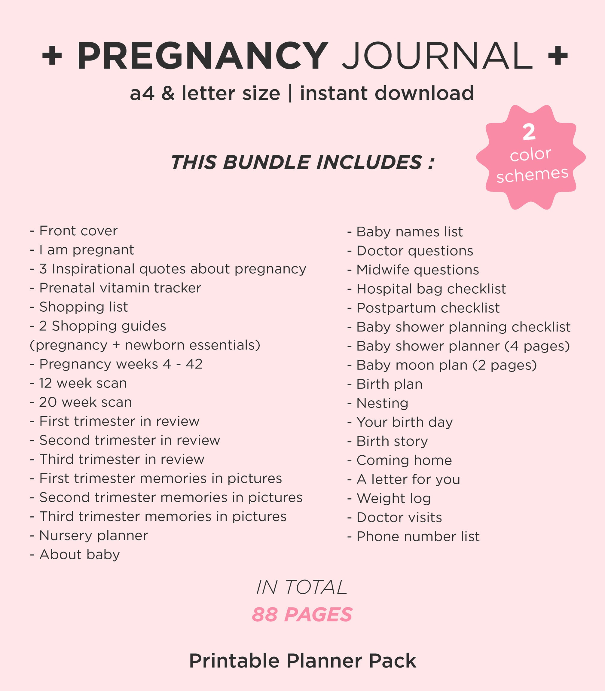 Ultimate Pregnancy Journal Printable Pregnancy Journal | Etsy Canada
