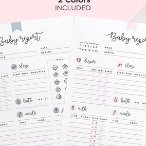 Printable Baby Tracker, Nanny Log, Baby Journal, Baby Log for Nanny ...