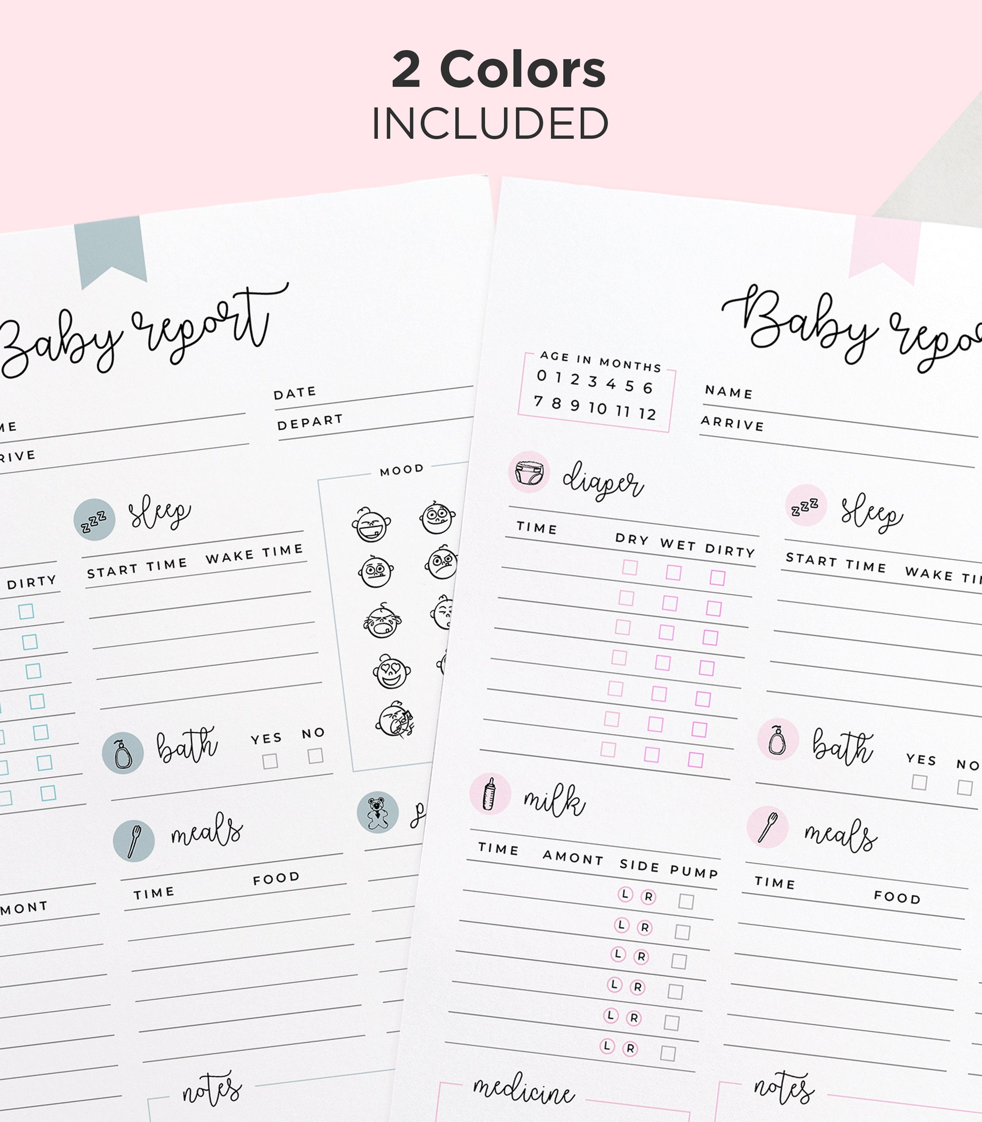 Printable Baby Tracker, Nanny Log, Baby Journal, Baby Log for Nanny ...