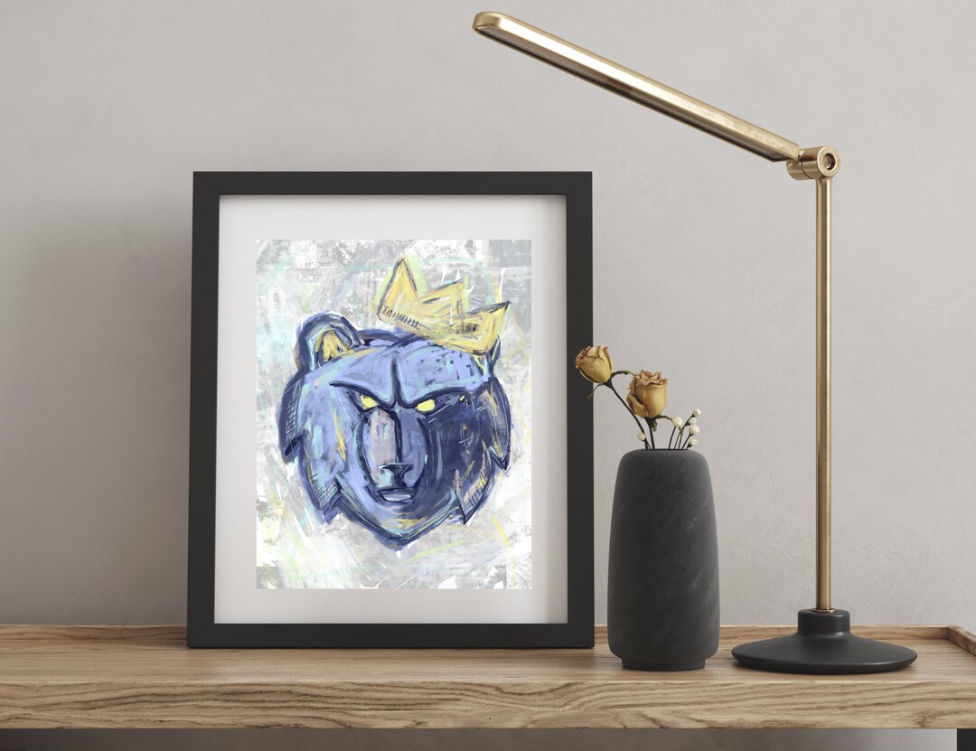Grizzly Print, Memphis Print, the Grizz Art Print, Memphis Tennessee ...