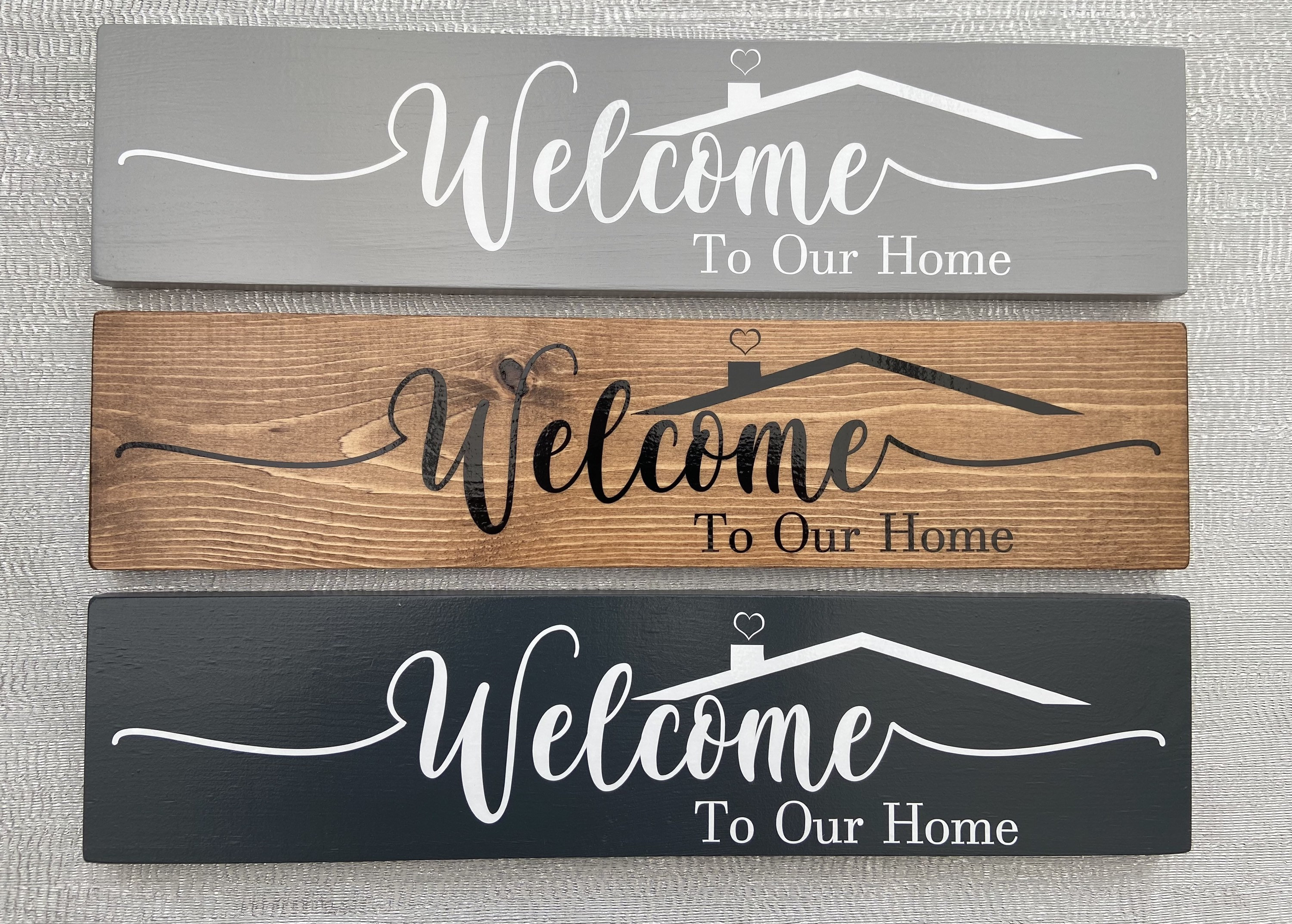 Welcome to Our Home Wooden Sign Plaque - Etsy UK