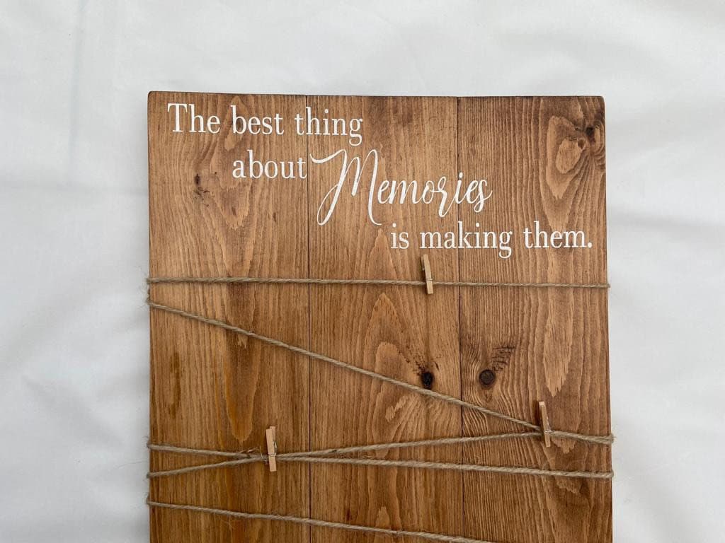 Wooden Photo Memory Board - Etsy UK