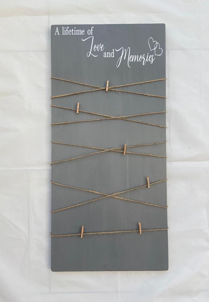 Wooden Photo Memory Board | Etsy UK