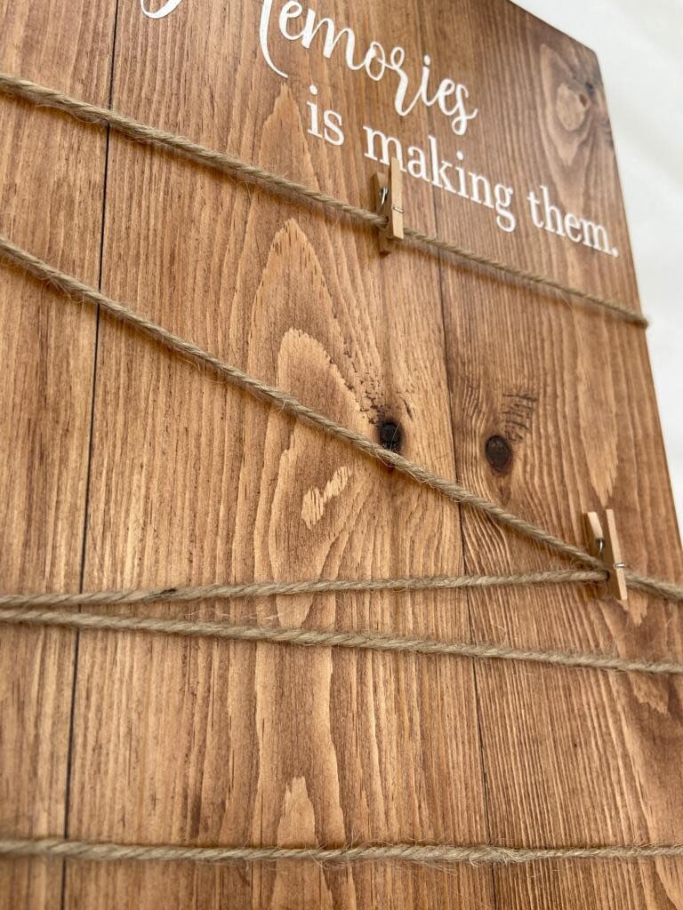 Wooden Photo Memory Board - Etsy UK