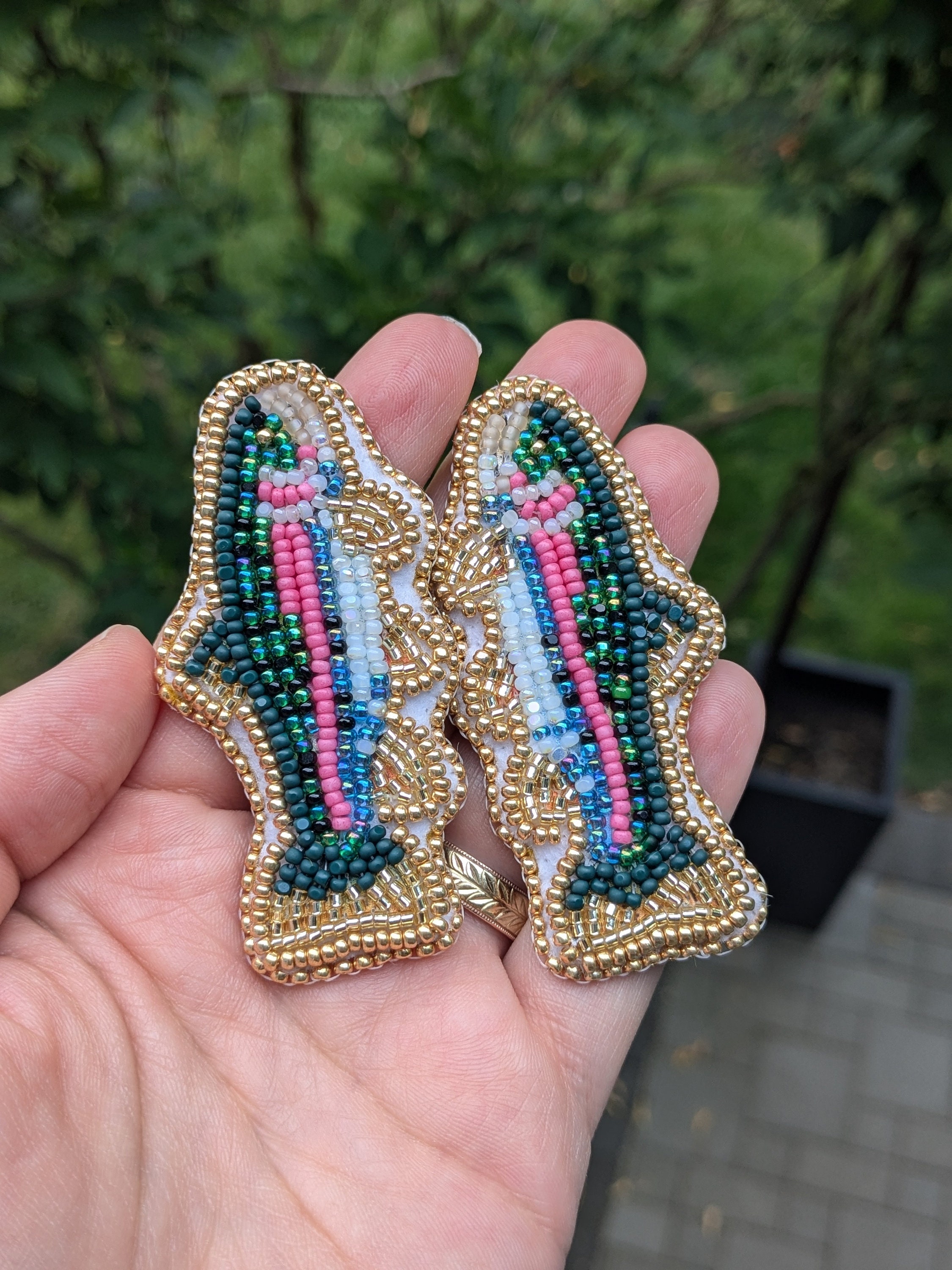Beaded Rainbow Trout-made TO ORDER - Etsy