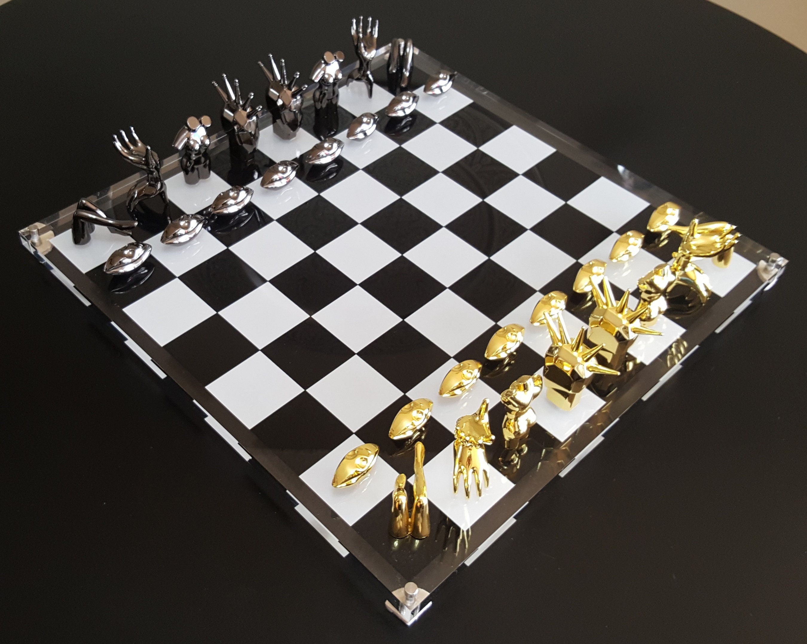 Art Sculpture Chess Set - Etsy