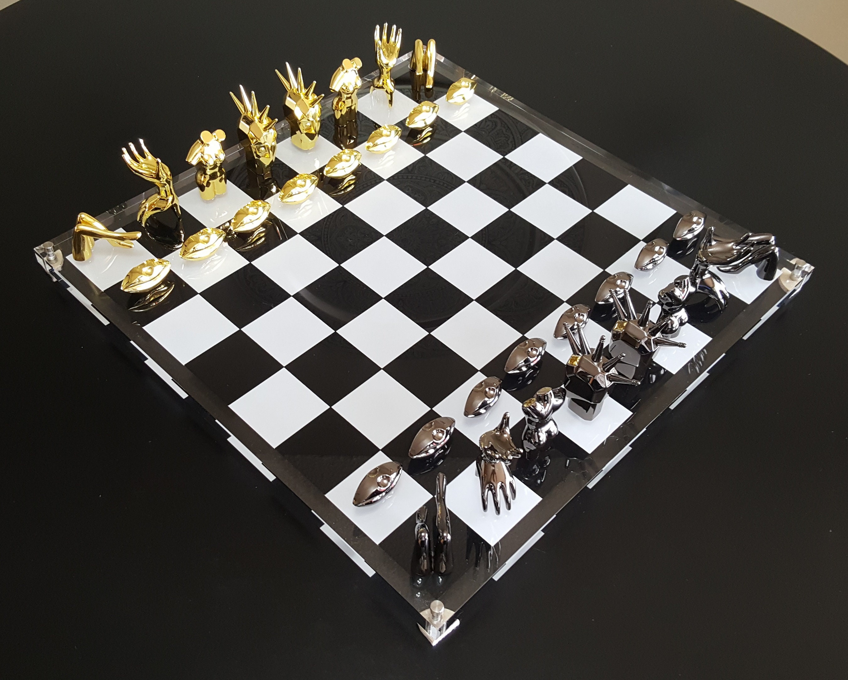 Art Sculpture Chess Set - Etsy