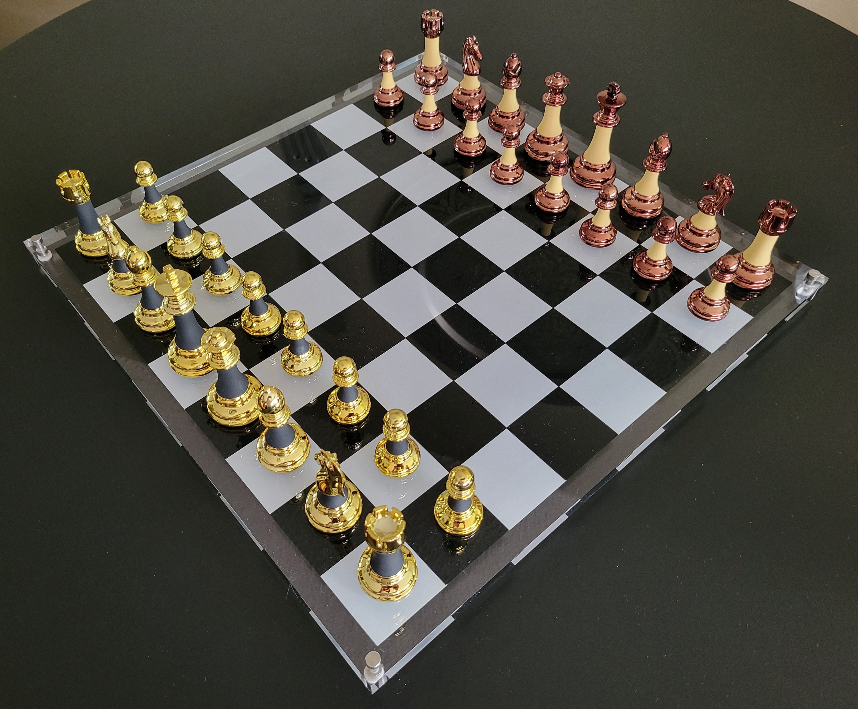 Modern Beautiful Acrylic Chess Set - Etsy