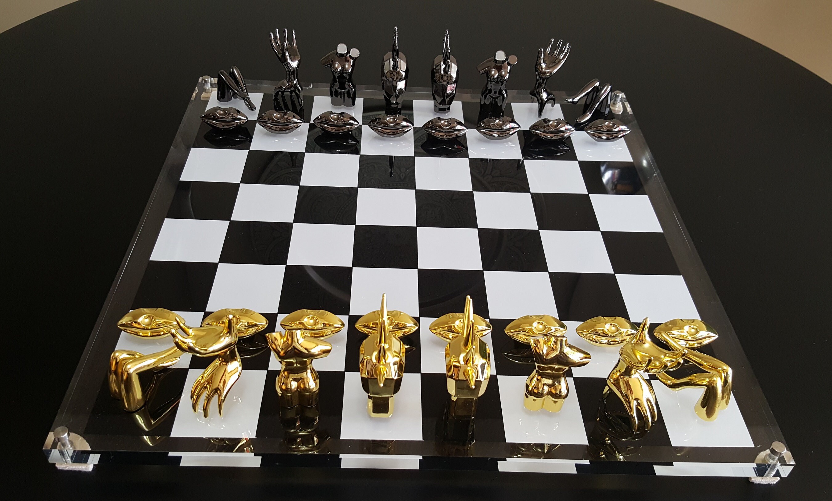Art Sculpture Chess Set - Etsy